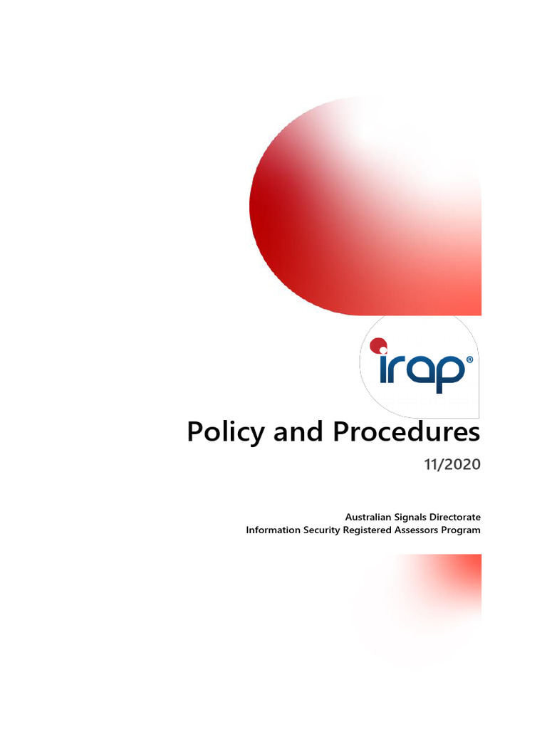 IRAP Policy and Procedure | PDF | Information Security | Conflict Of ...