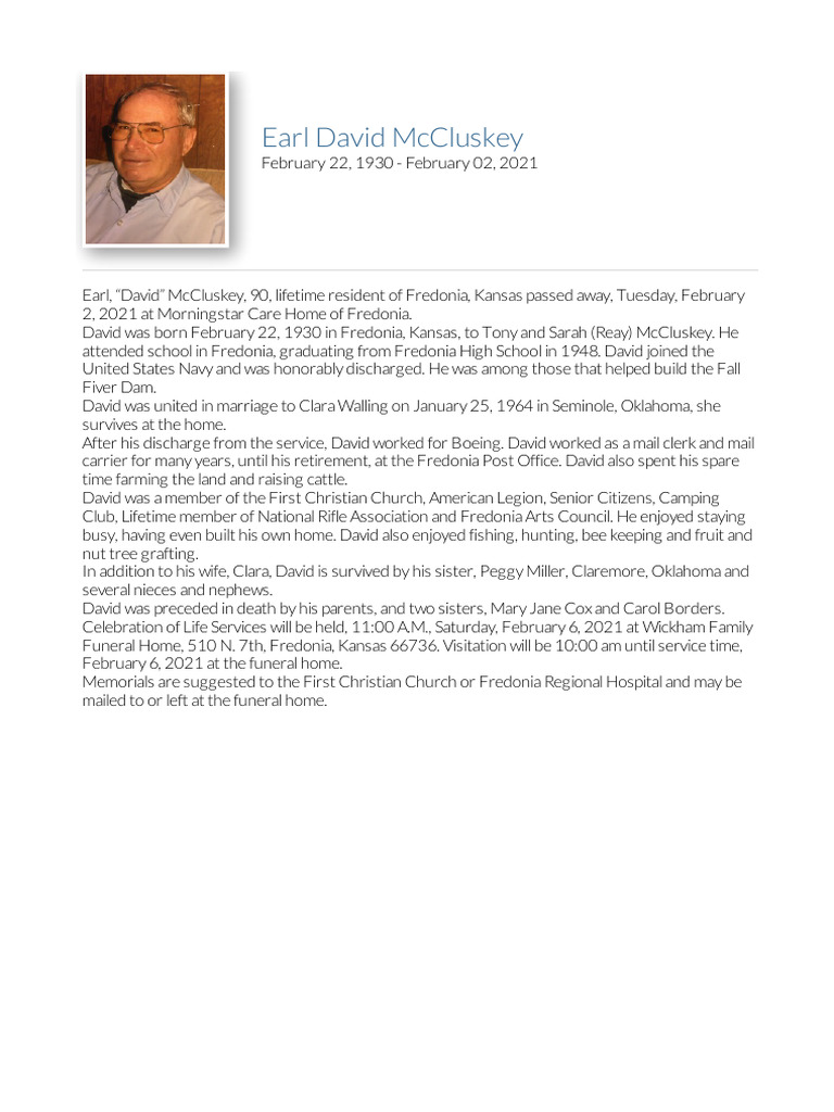 Earl David McCluskey | PDF