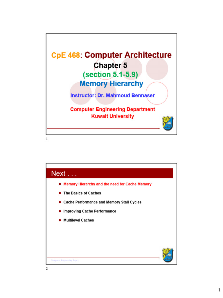 Set2 Memory Hierarchy | PDF | Cpu Cache | Cache (Computing)