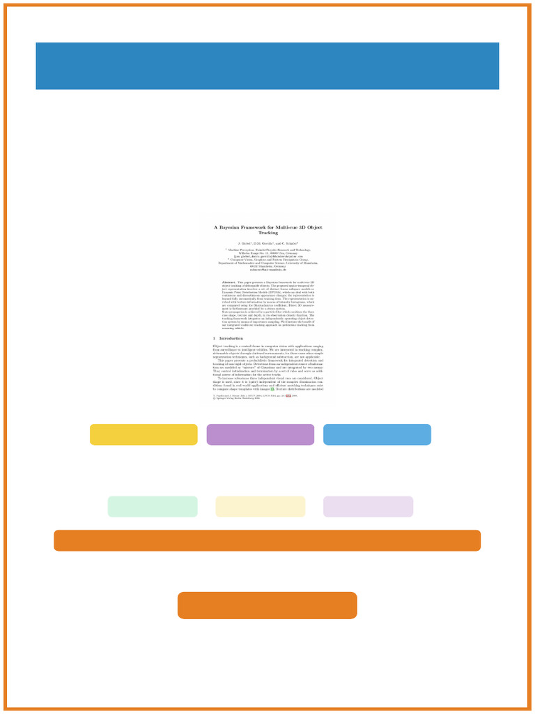 153A Bayesian Framework for Multi cue 3D Object Tracking 1st edition by ...