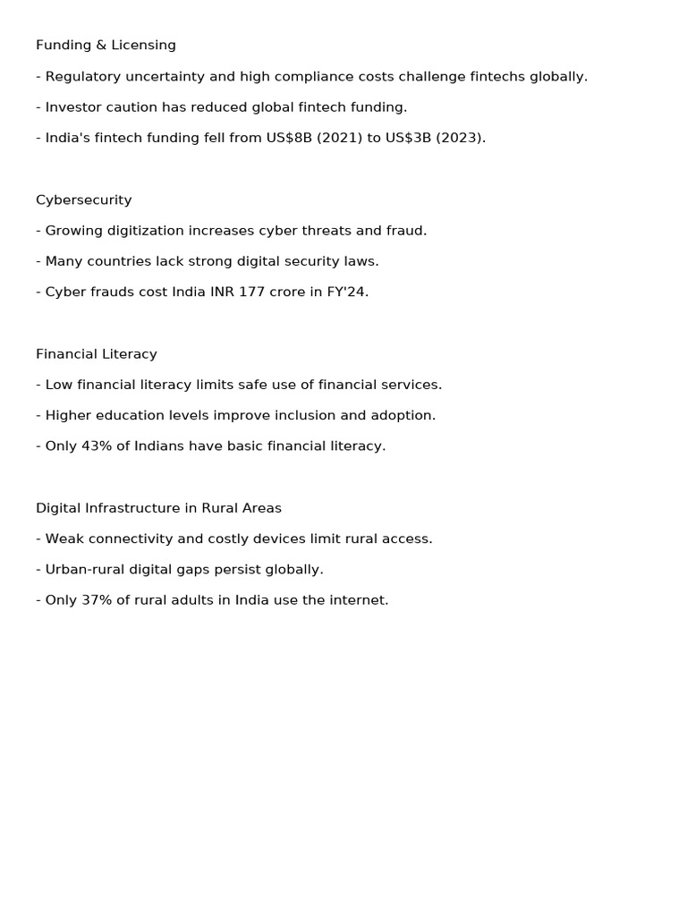 Financial Inclusion Challenges | PDF