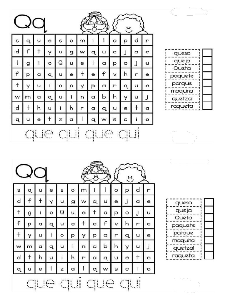Sopa de Letras Que Qui | PDF
