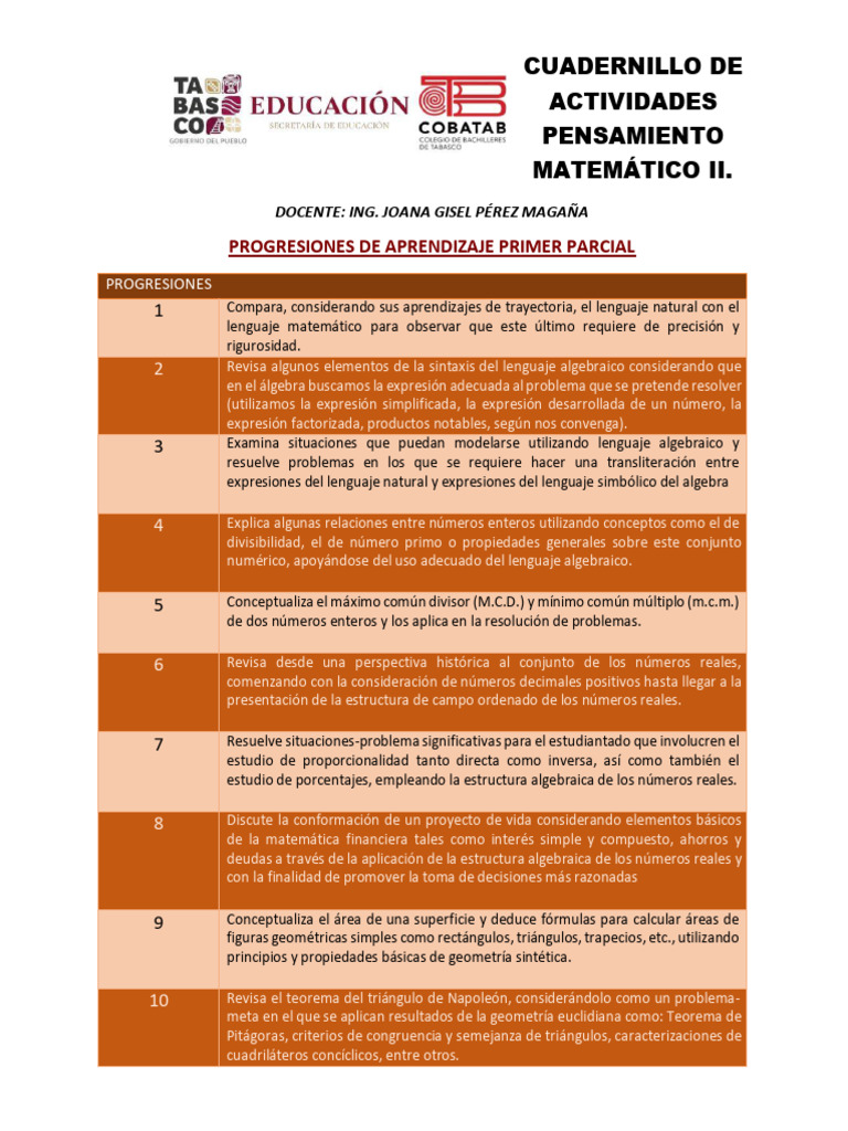Actividades de Pensamiento Matemático II | PDF | Geometría | Número Real