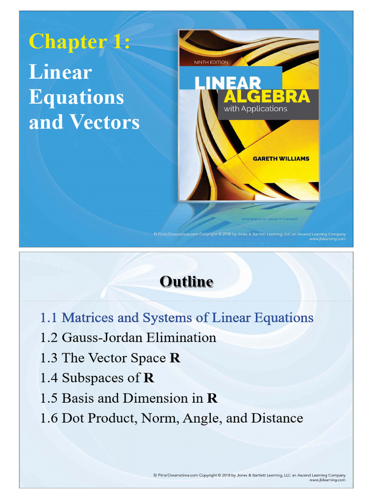 Linear Equations and Vector Spaces | PDF | Linear Subspace | Vector Space