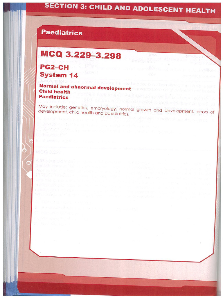 Paeds Q's - AMC MCQ Handbook | PDF