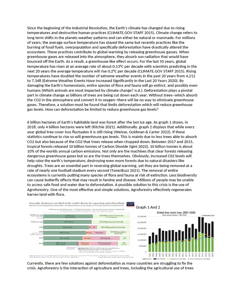 Agroforestry: A Solution to Deforestation | PDF | Greenhouse Effect ...