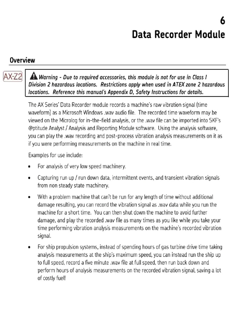 Microlog AX Recorder Module | PDF