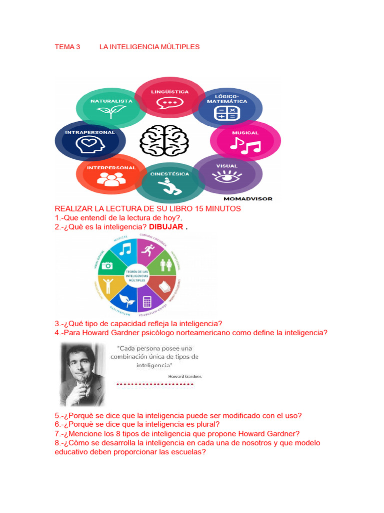 Tema 3 La Inteligencia Mùltiple Parte 2 | PDF