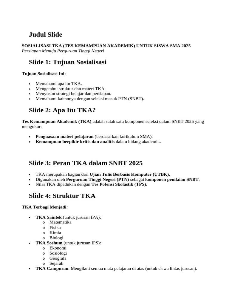 Tka 2025 | PDF