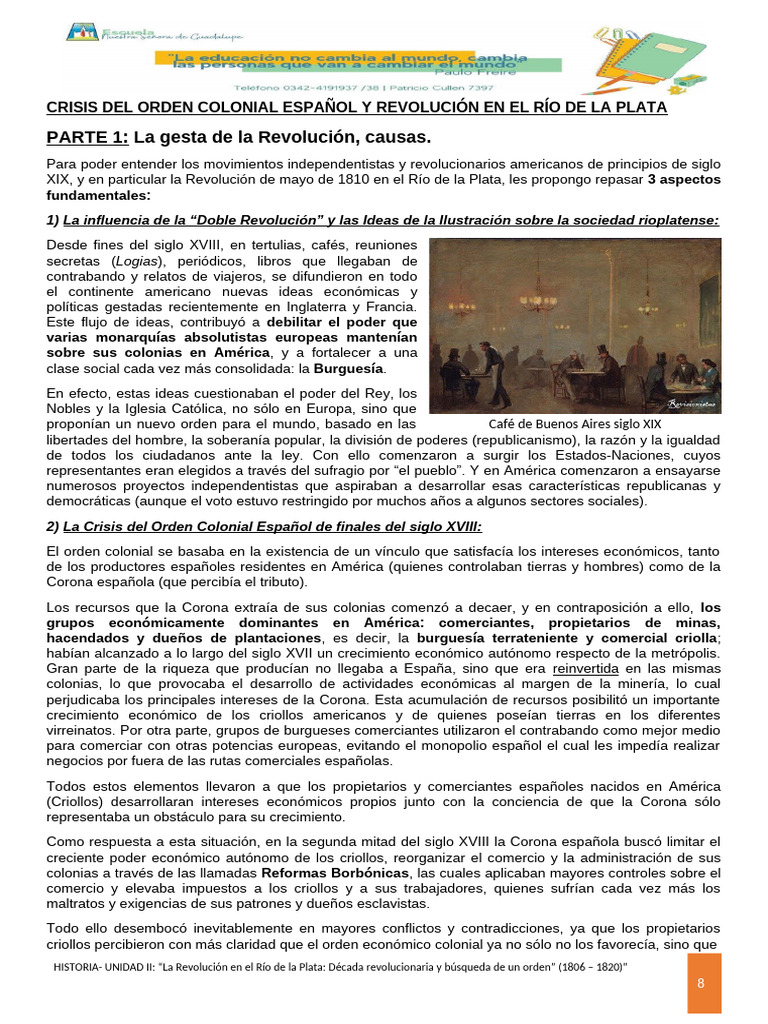 Crisis Del Orden Colonial Español y Revolución en El Río de La Plata ...