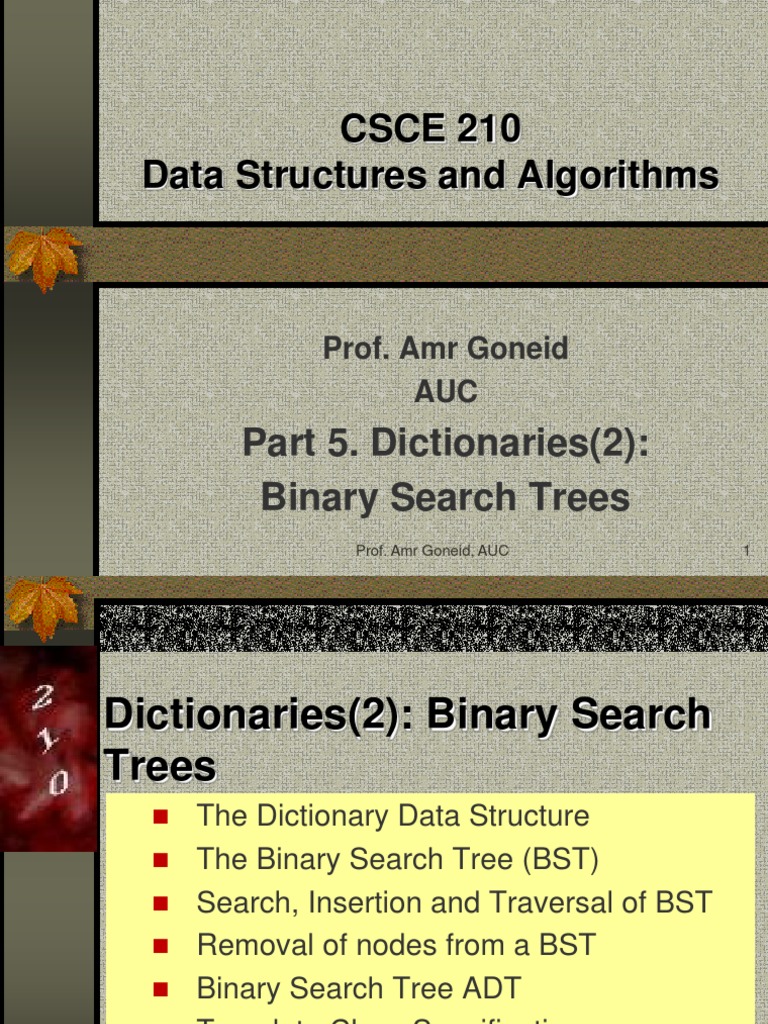 Binary Search Trees Pdf Software Engineering Algorithms