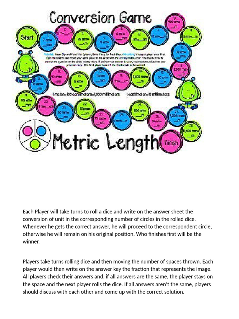 Fractions Board Game | PDF