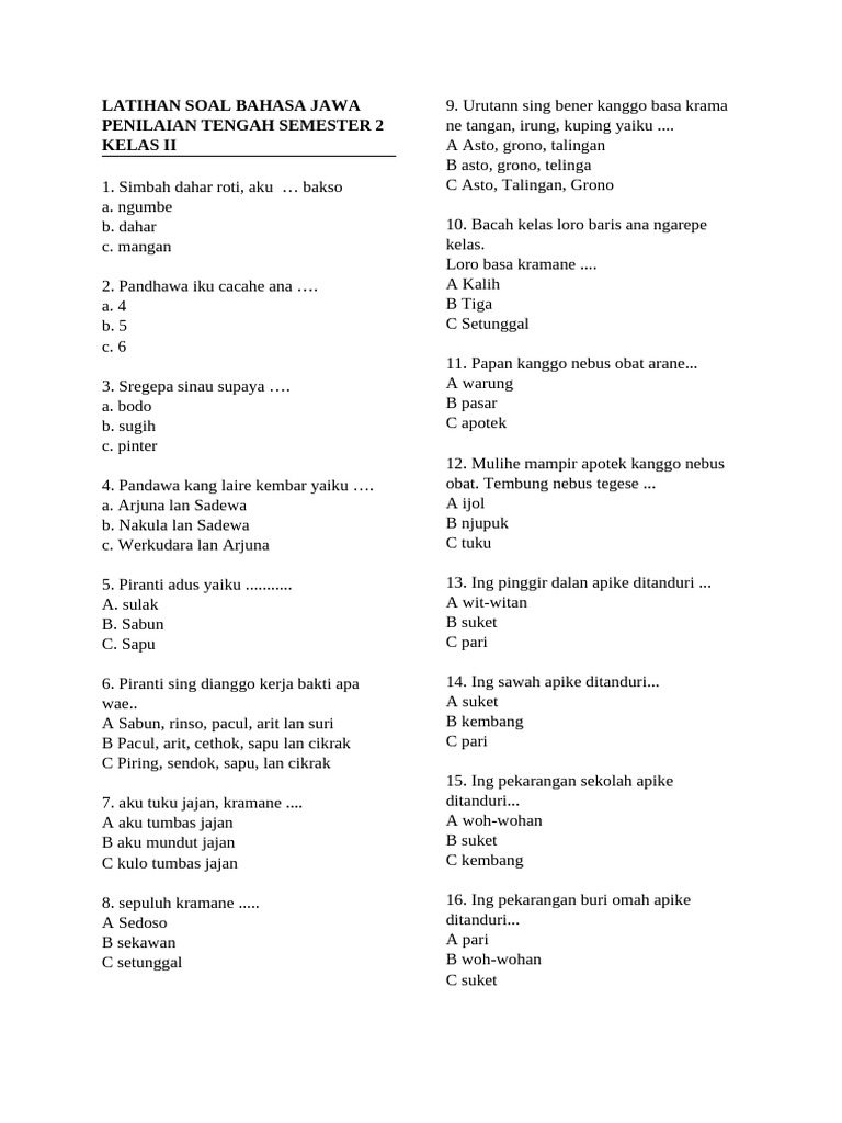 Bahasa Jawa | PDF