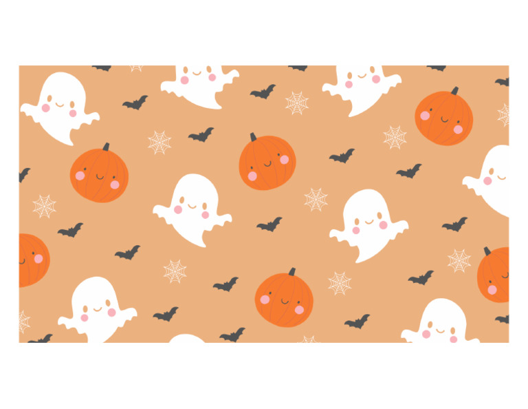 Fun Illustrative Maximalist Halloween Festive Desktop Wallpaper - PNG | PDF