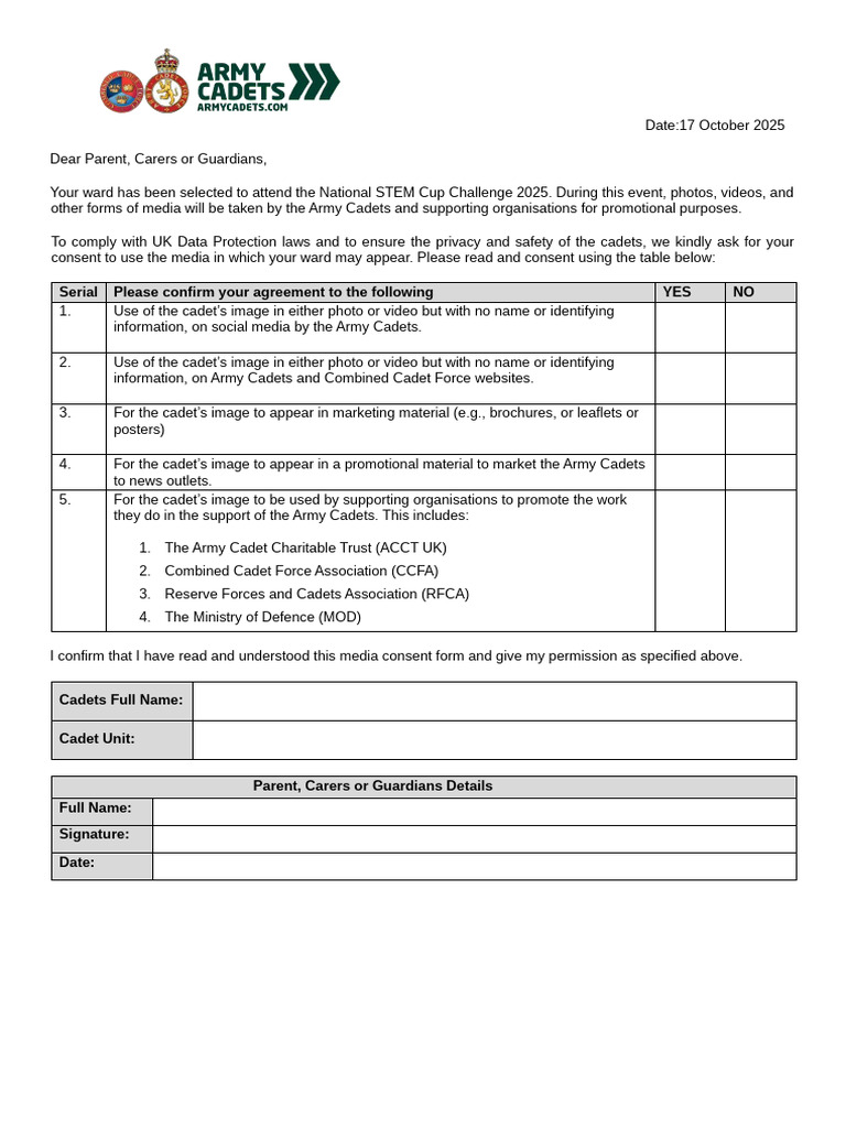STEM Oct 25 Media Consent | PDF