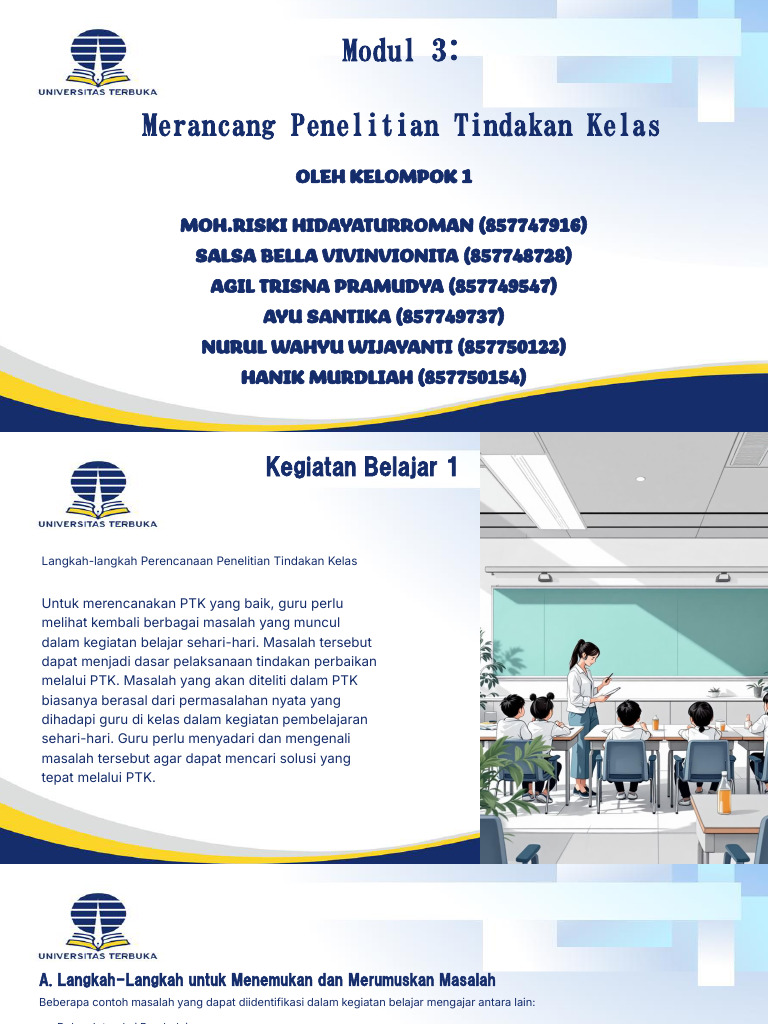 Modul-3-Merancang-Penelitian-Tindakan-Kelas | PDF