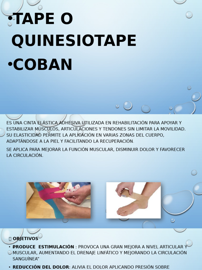 Tape, Coban 2025 | PDF | Articulación | Músculo