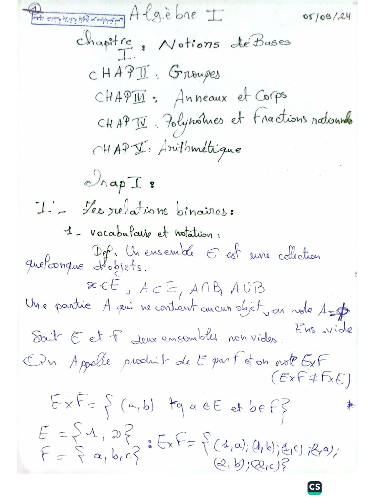 Chap 1 Notion de Bases | PDF