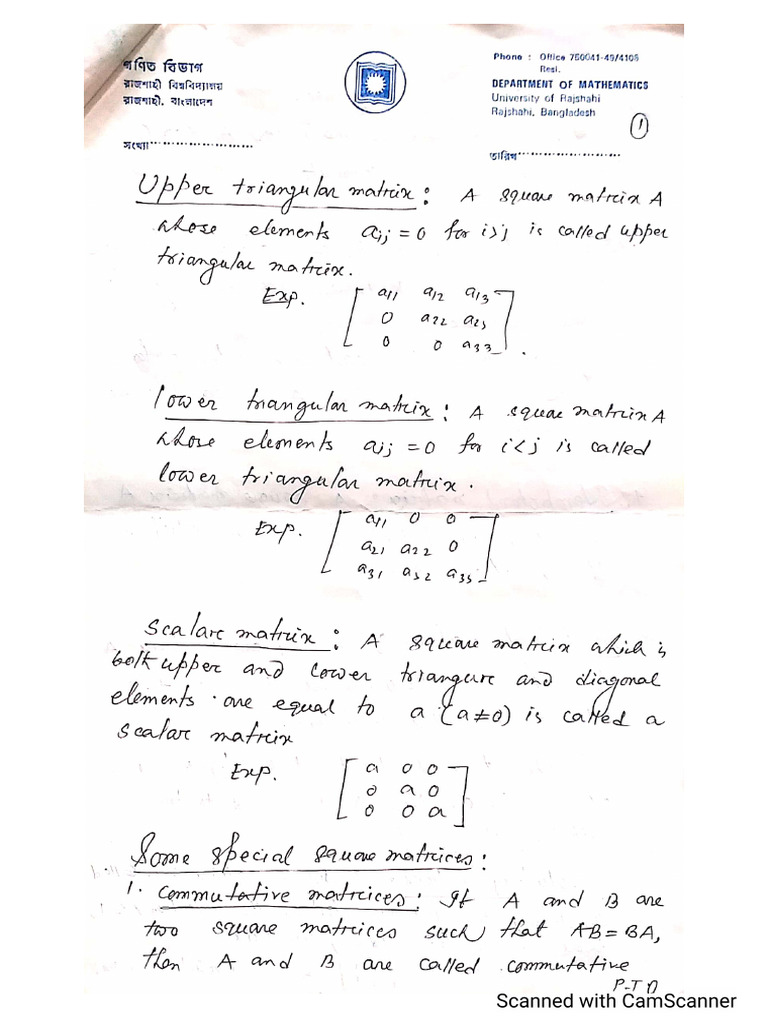 2 Matrix IH | PDF
