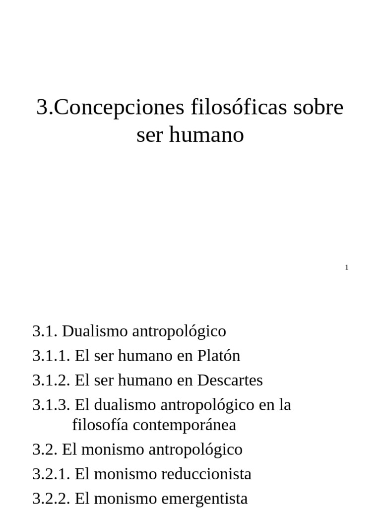 Filosofía del ser humano: dualismo y monismo | PDF | Mente | Alma