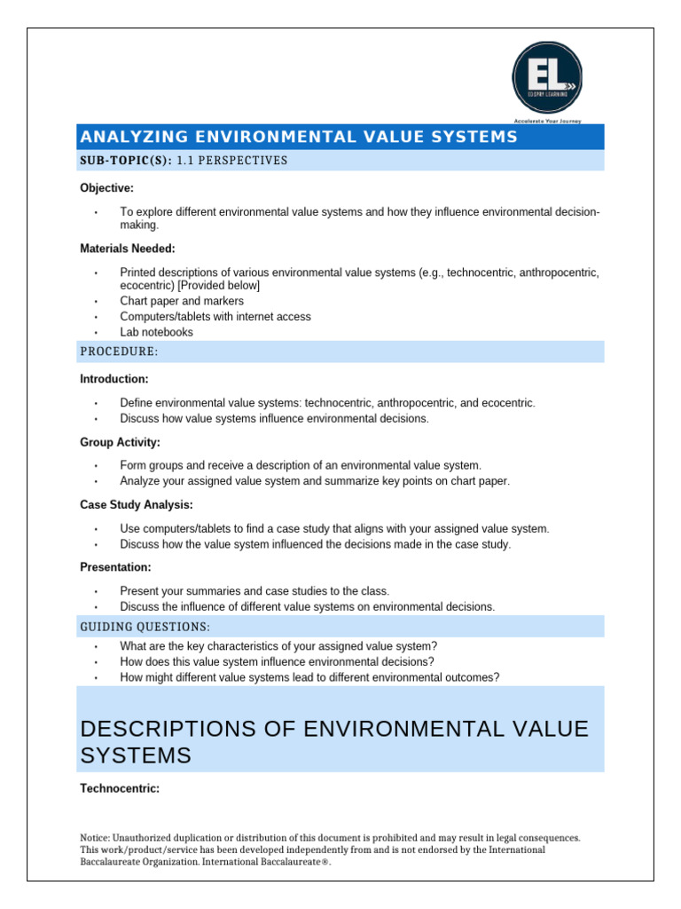 Exploring Environmental Value Systems | PDF | Value (Ethics)