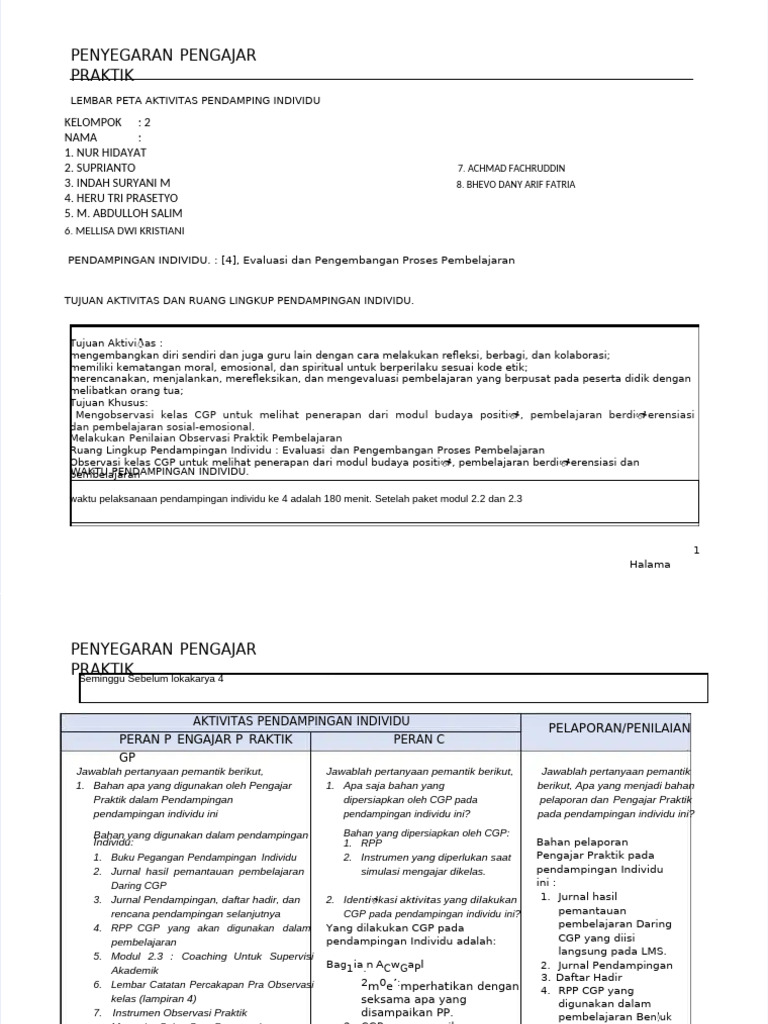 Pendampingan Individu untuk CGP | PDF