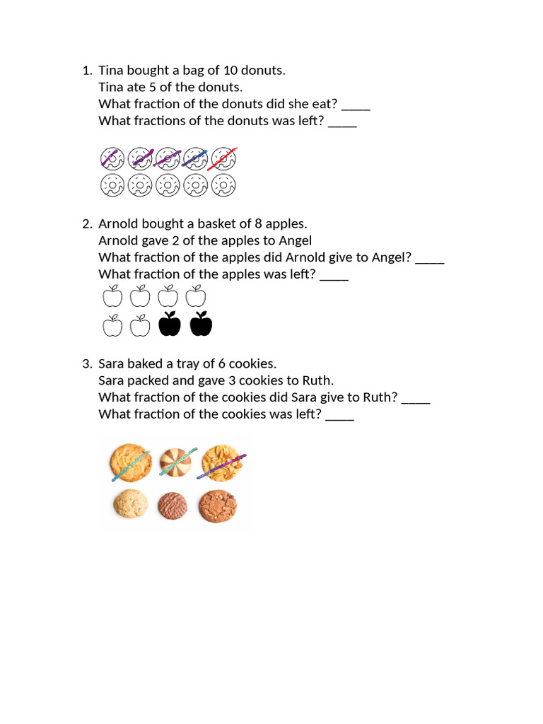 Fraction Word Problems | PDF