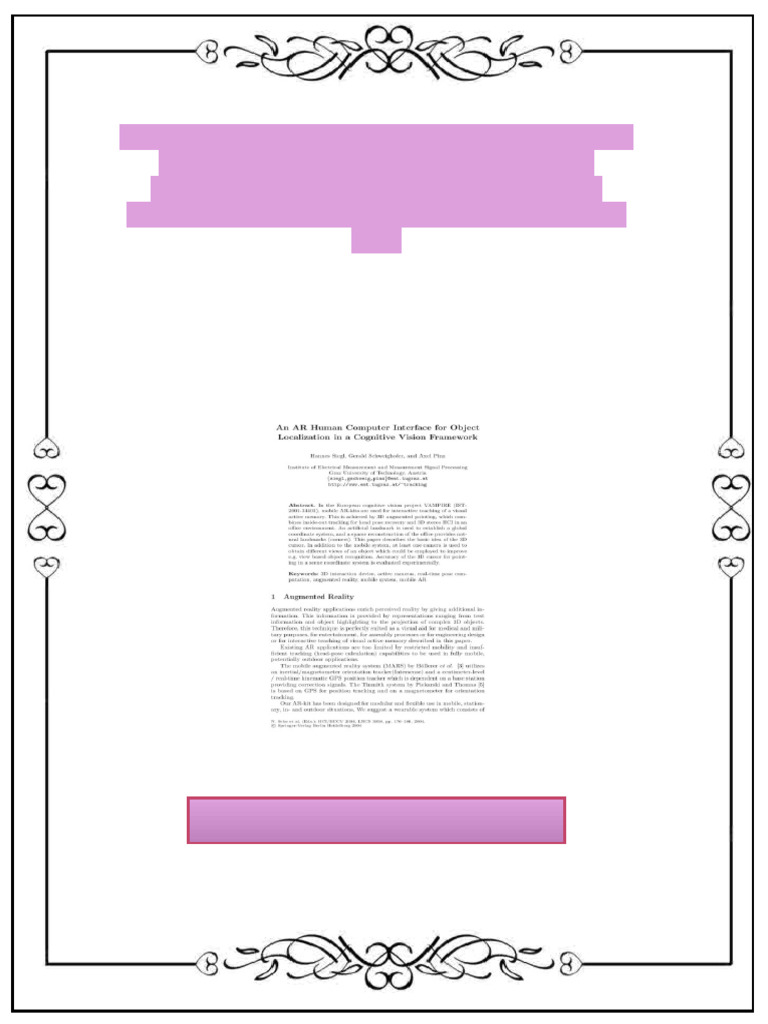 LNCS 3058 An AR Human Computer Interface for Object Localization in a ...