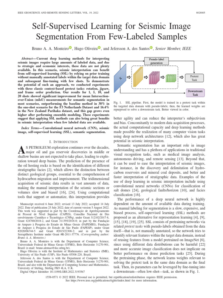 Self-Supervised Learning For Seismic Image Segmentation From Few-Labeled Samples | PDF | Image ...