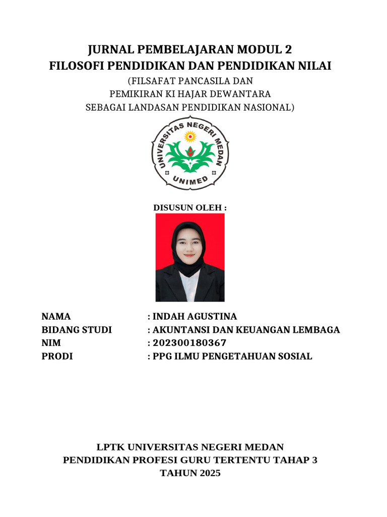 Indah Agustina - 202300180367 - Filosofi Pendidikan Dan Pendidikan Nilai | PDF