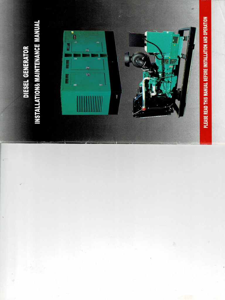 DIESEL GENERATOR Installation & Maintenance Manual | PDF