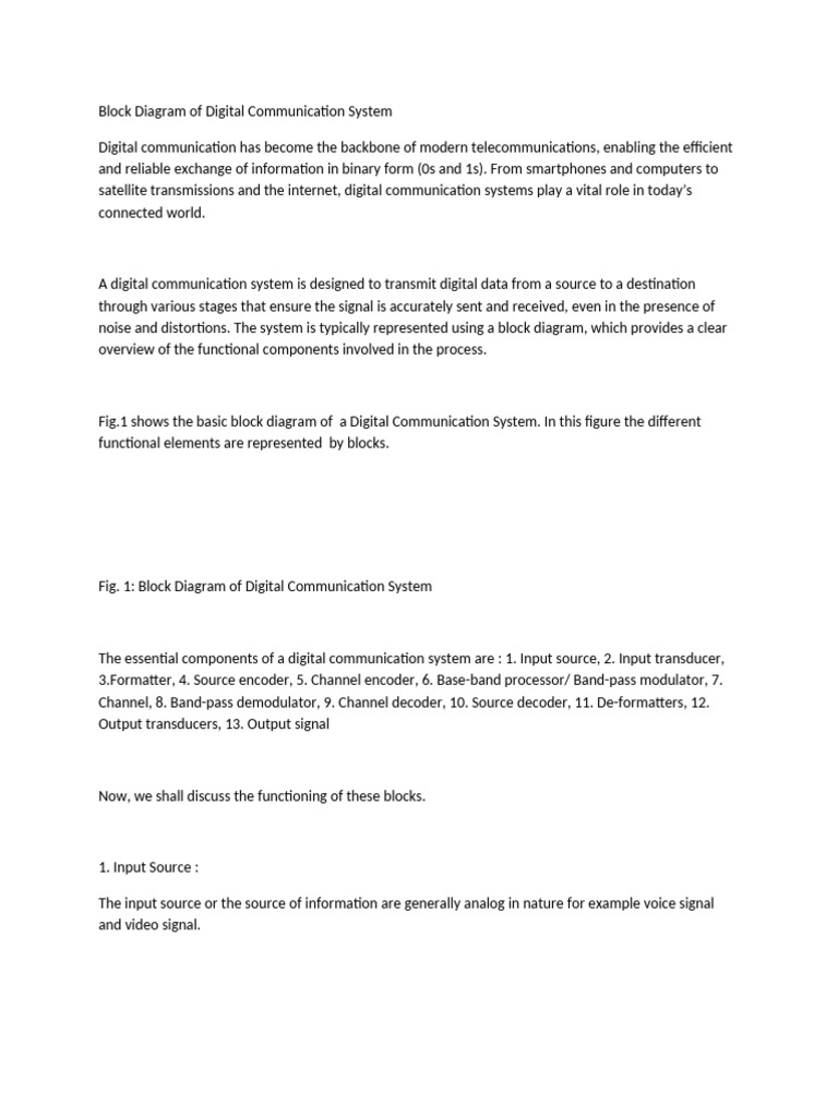 Digital Communication System Overview | PDF | Communications System | Data Compression
