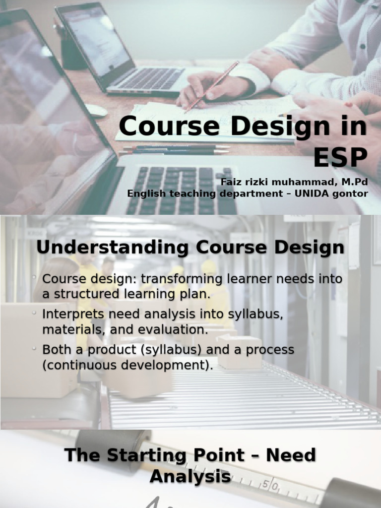 Meeting 4 - Course Design in ESP | PDF | Learning | Evaluation