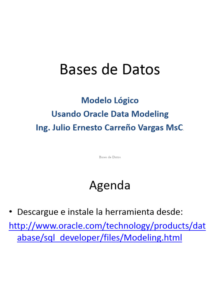 Modelo Logico Oracle Data Modeling | PDF | Base de datos relacional | Bases de datos