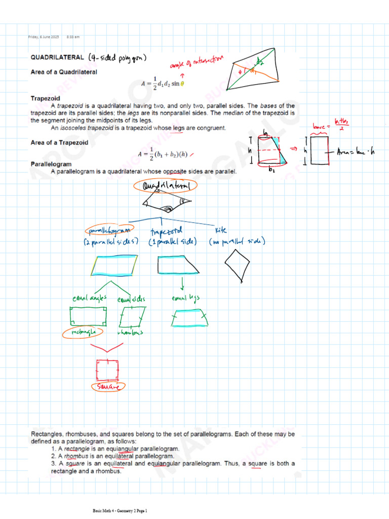 Basic Math 4: Geometry Overview | PDF