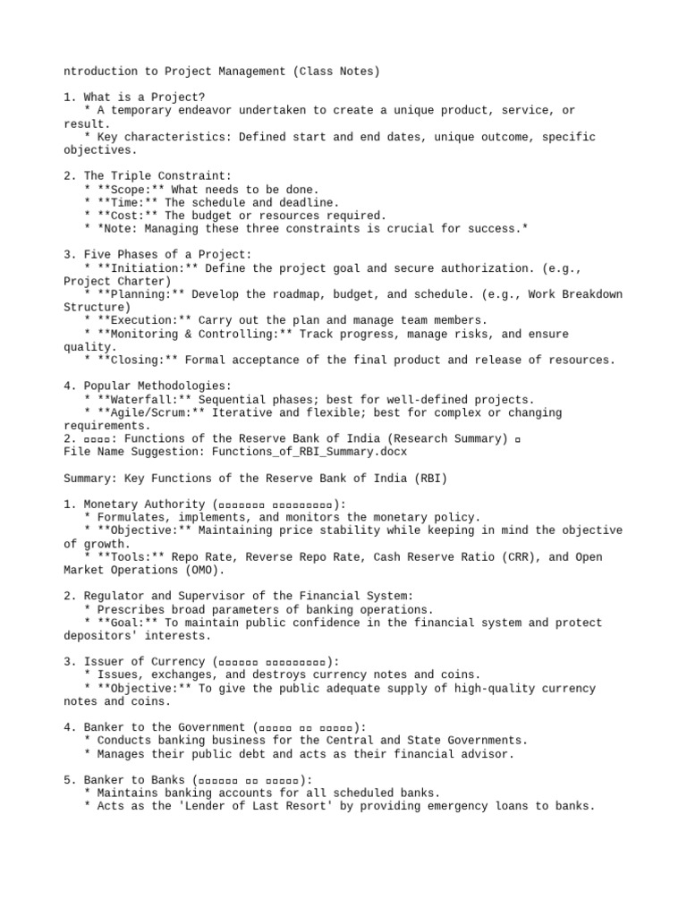 Project Management Basics Explained | PDF