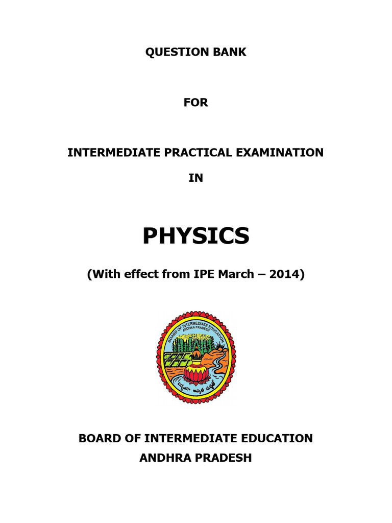 Physics Question Bank F | PDF