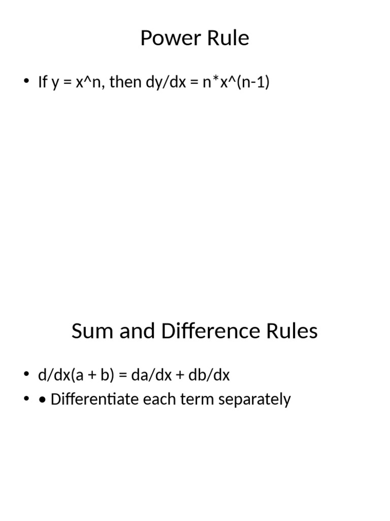 2 Basic Differentiation Rules | PDF