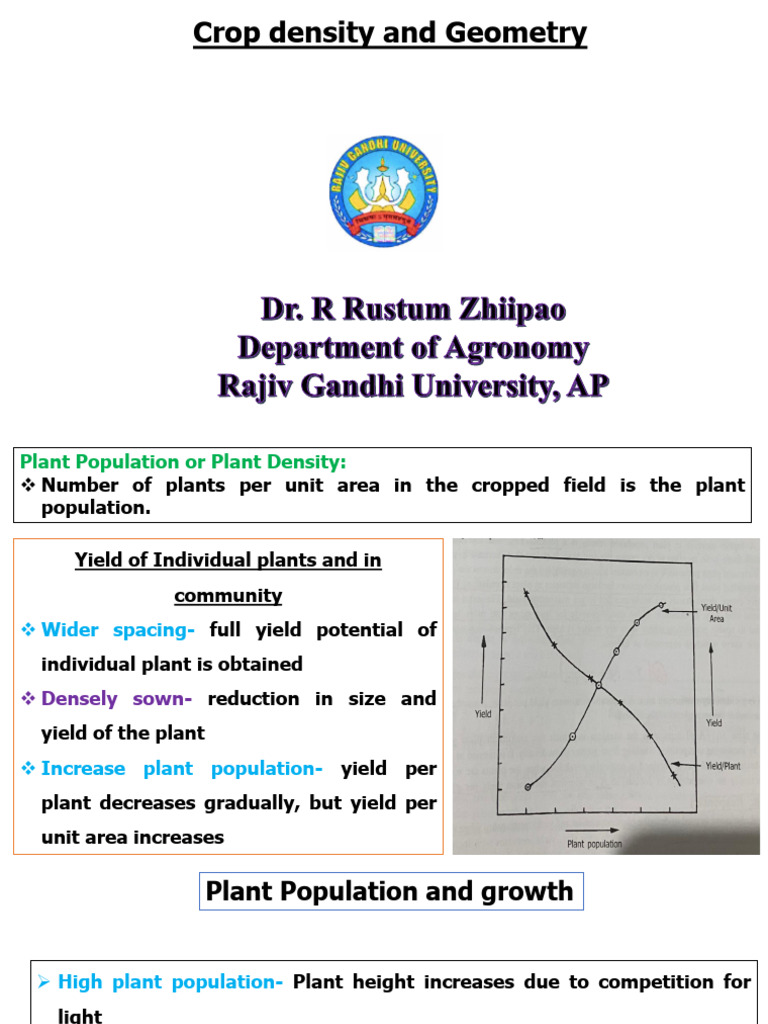 Crop Geometry | PDF | Sowing | Agriculture