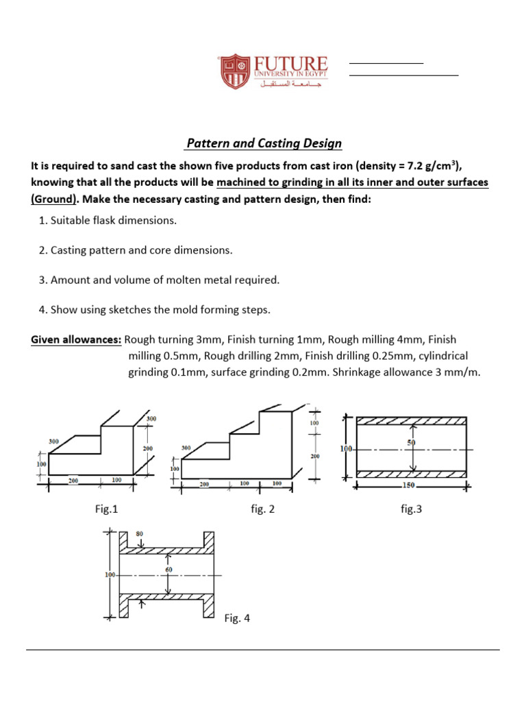Sand Casting Design for Five Products | PDF