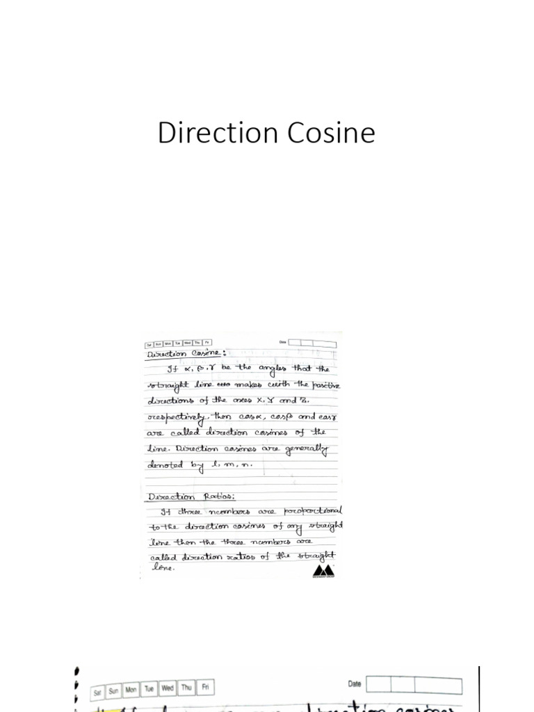 Direction Cosine | PDF
