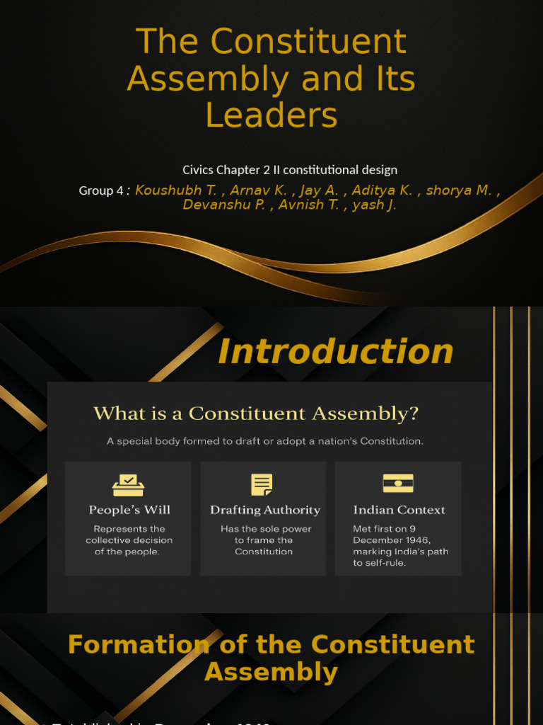 Constituent Assembly of India Overview | PDF | Legal Documents | Government
