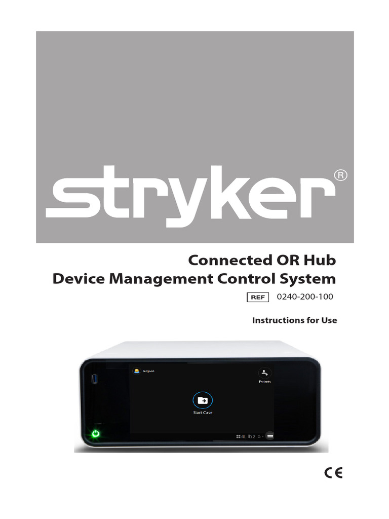 Stryker Connected OR Hub Manual | PDF | Hdmi | Usb