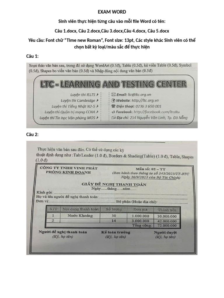 Exam WORD | PDF