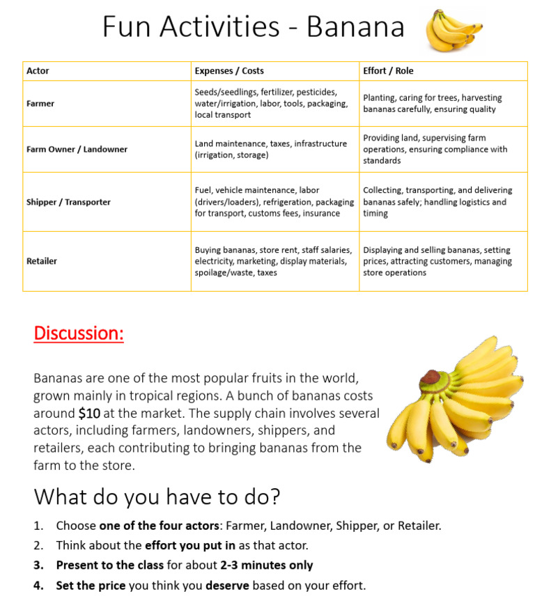 Fun Activities - Banana | PDF