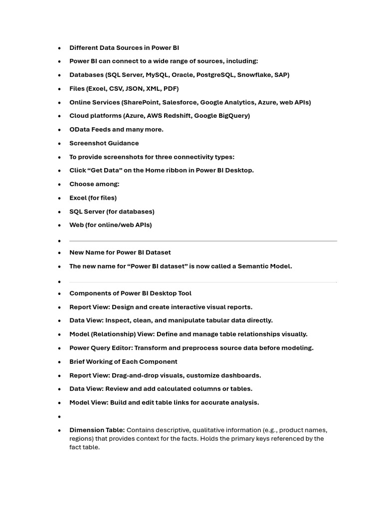 Different Data Sources in Power BI | PDF