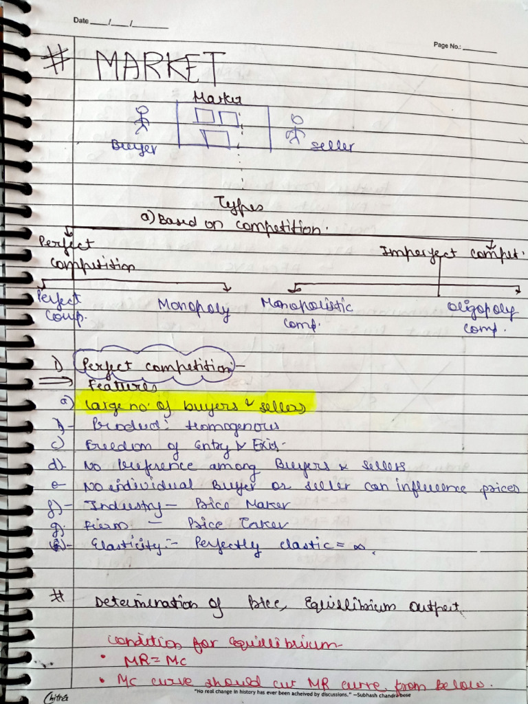 Market Topic Notes | PDF