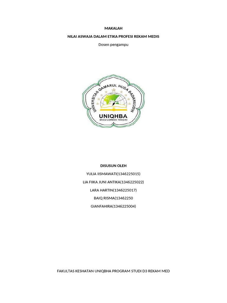 Cover Makalah[1] | PDF