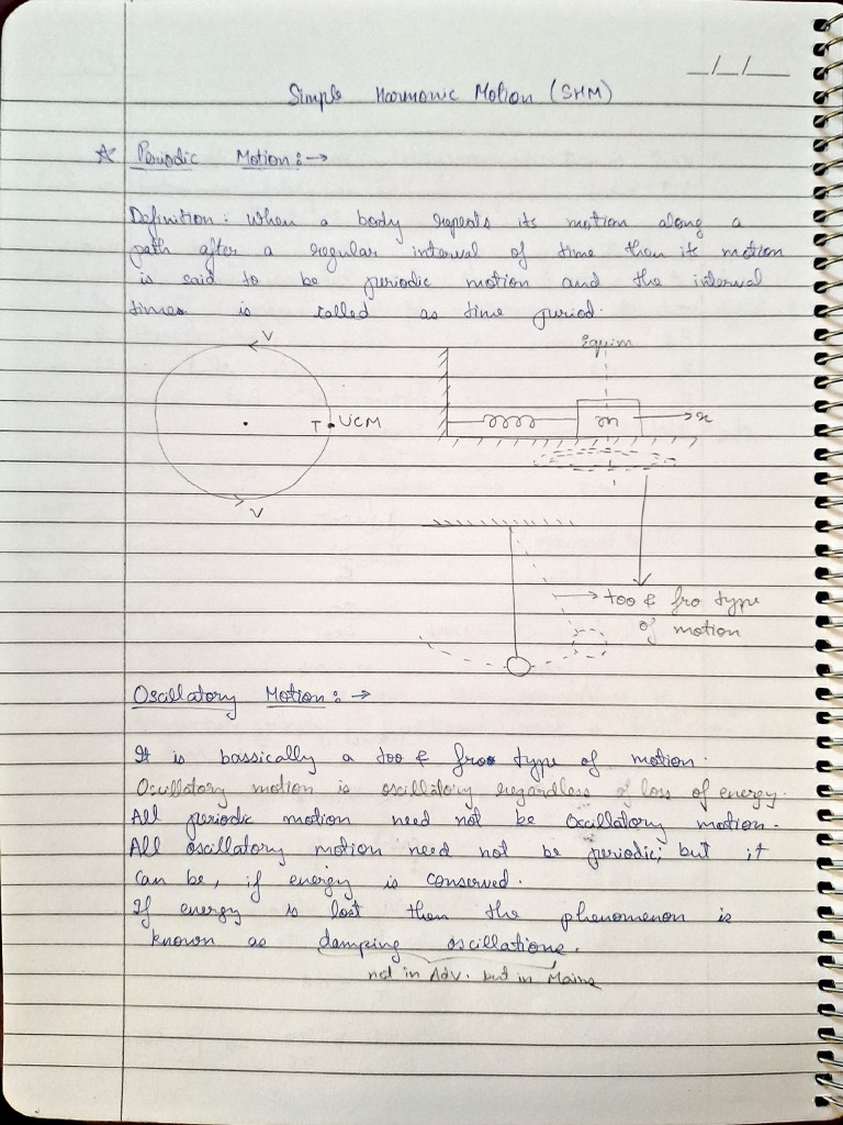 SHM Notes For JEE | PDF