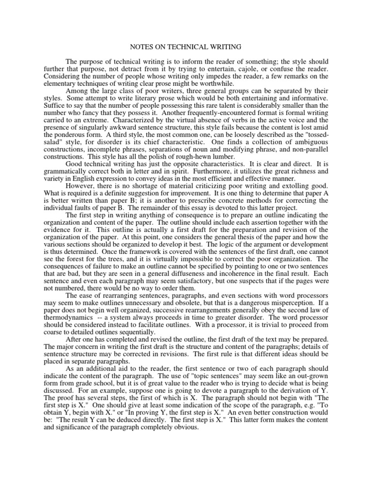 Techniques for Clear Technical Writing | PDF